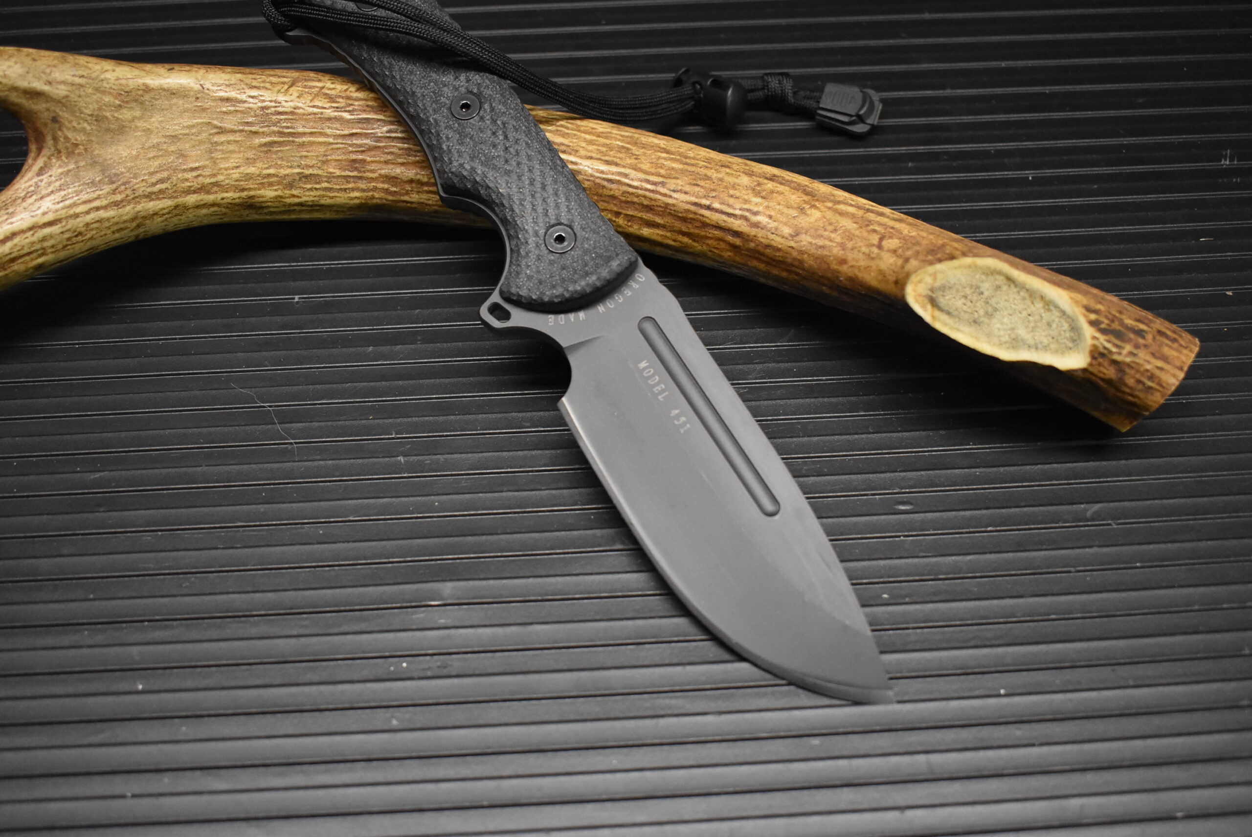 Freeman 451 Field Knife CPM-3V Black w/Black G-10 - LANTAC Knives