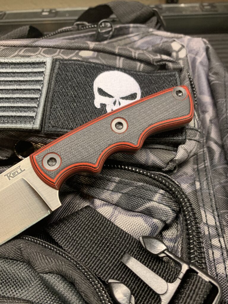 TKell Combatant Black/Red Smooth - LANTAC Knives