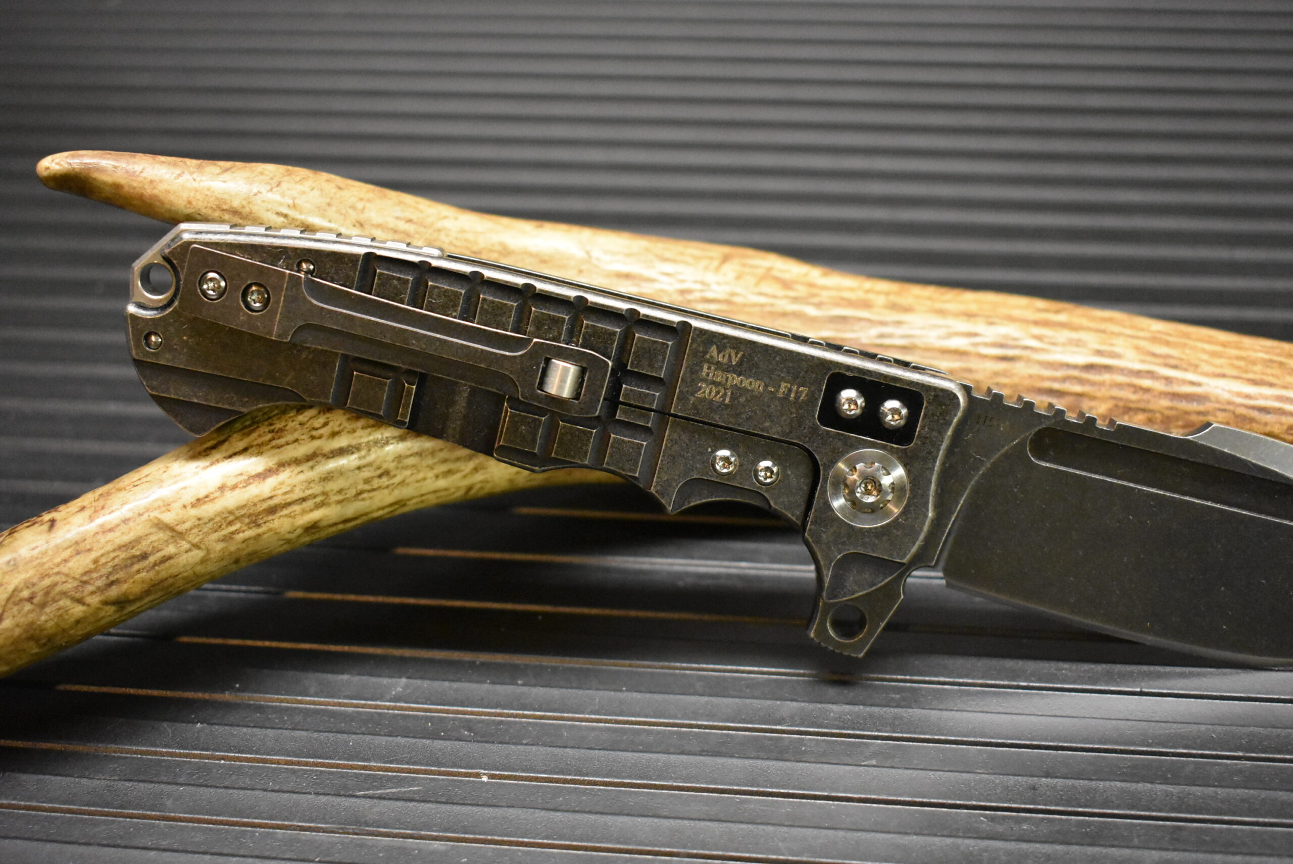 ADV Tactical Harpoon F17 Fragged Black SW - LANTAC Knives