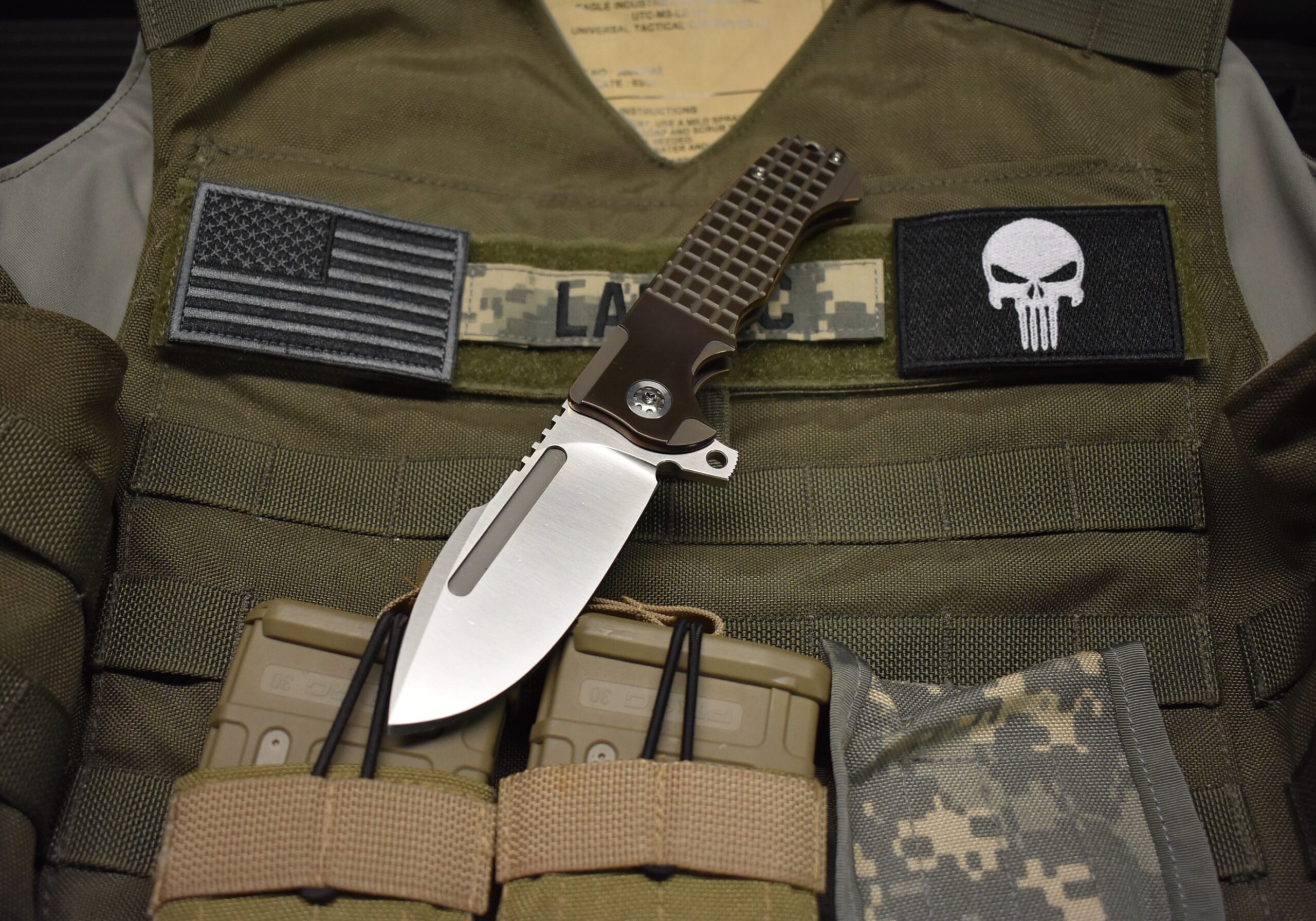 ADV Tactical Harpoon F17 Fragged Bronze - LANTAC Knives
