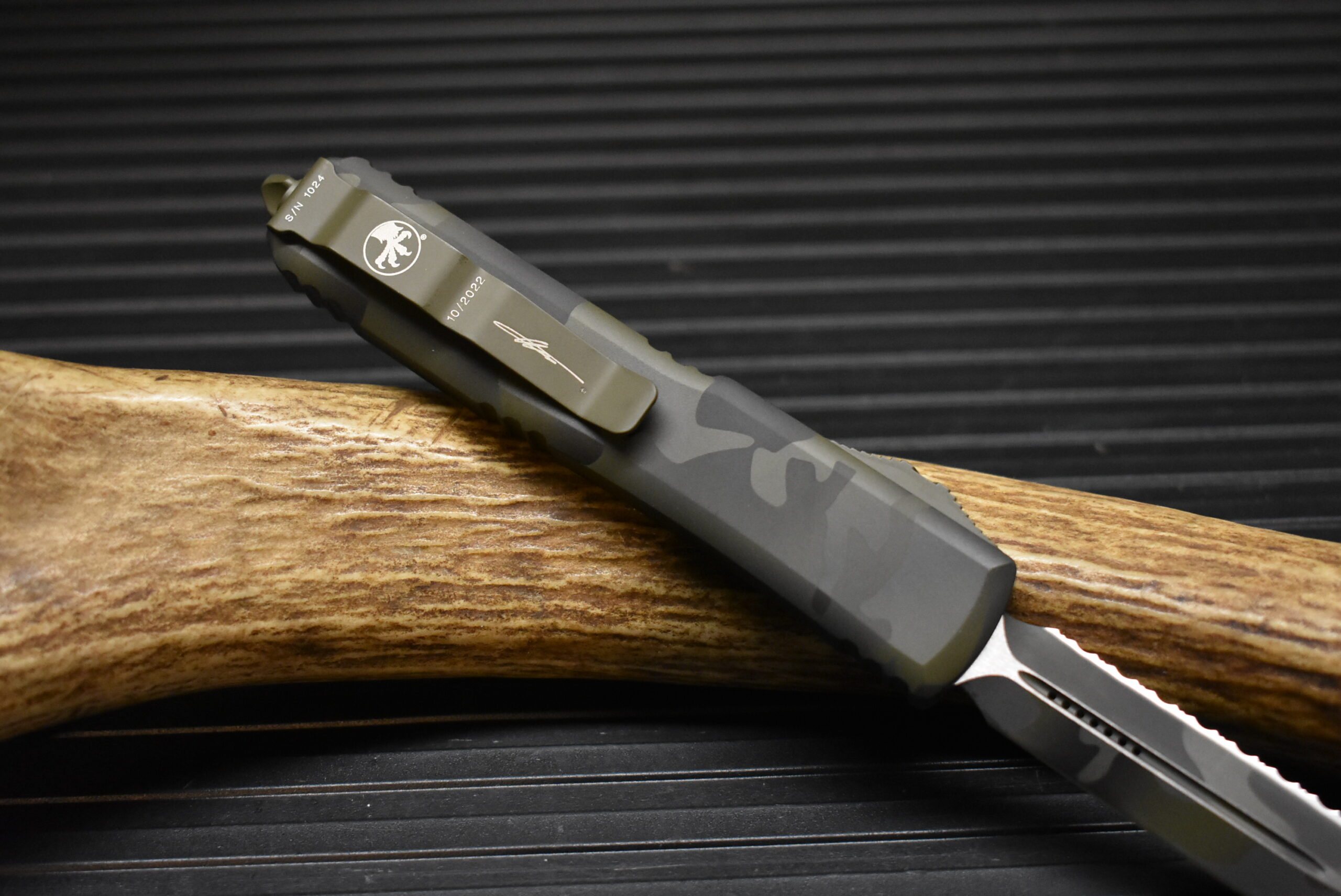 Microtech Ultratech D/E F/S Olive Drab Camo 122-3OCS - LANTAC Knives